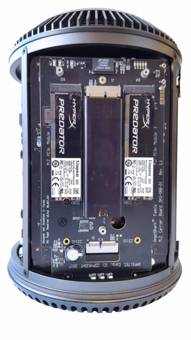 For M.2 PCIe SSD modules (Mac Pro (Late 2013) cylinder)