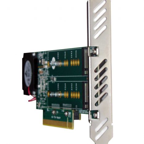 PCI Express Gen 3 Carrier Board for 4 M.2 PCIe SSD modules