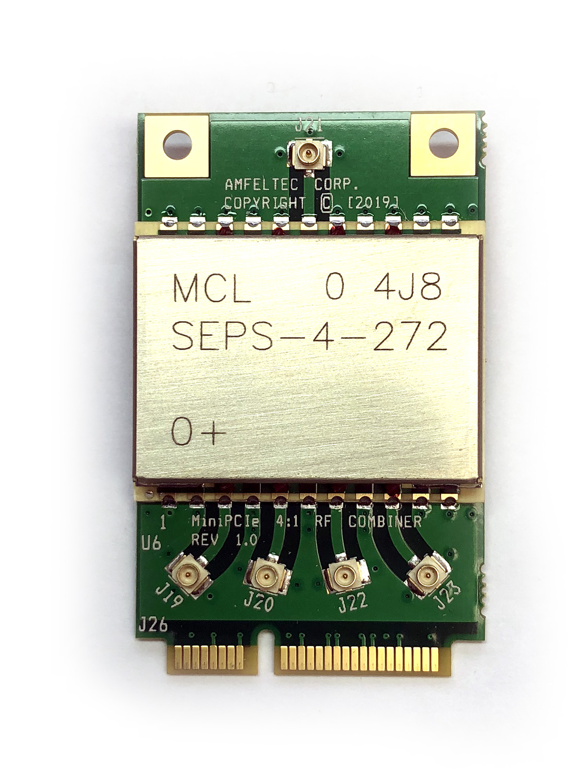 MiniPCI Express 4-way RF Combiner | Amfeltec Corporation