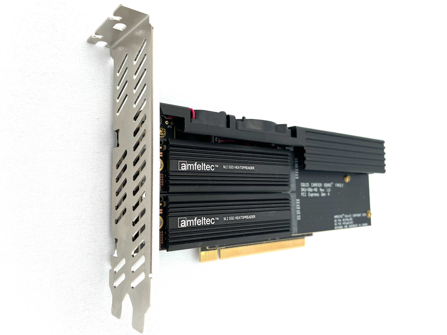 PCI Express Gen 4 Carrier Board for eight (8) M.2 PCIe SSD modules